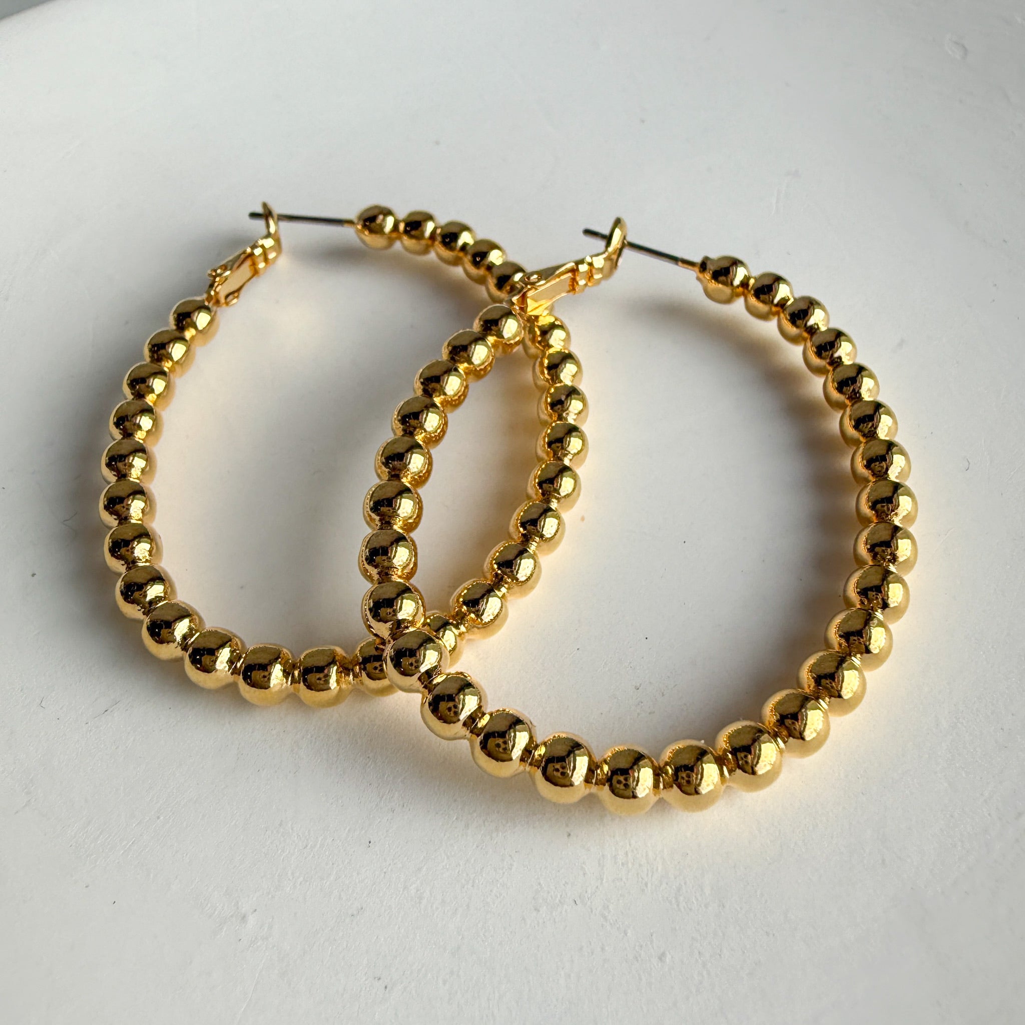 Large Oval Dot Hoops | Red Giraffe Designs