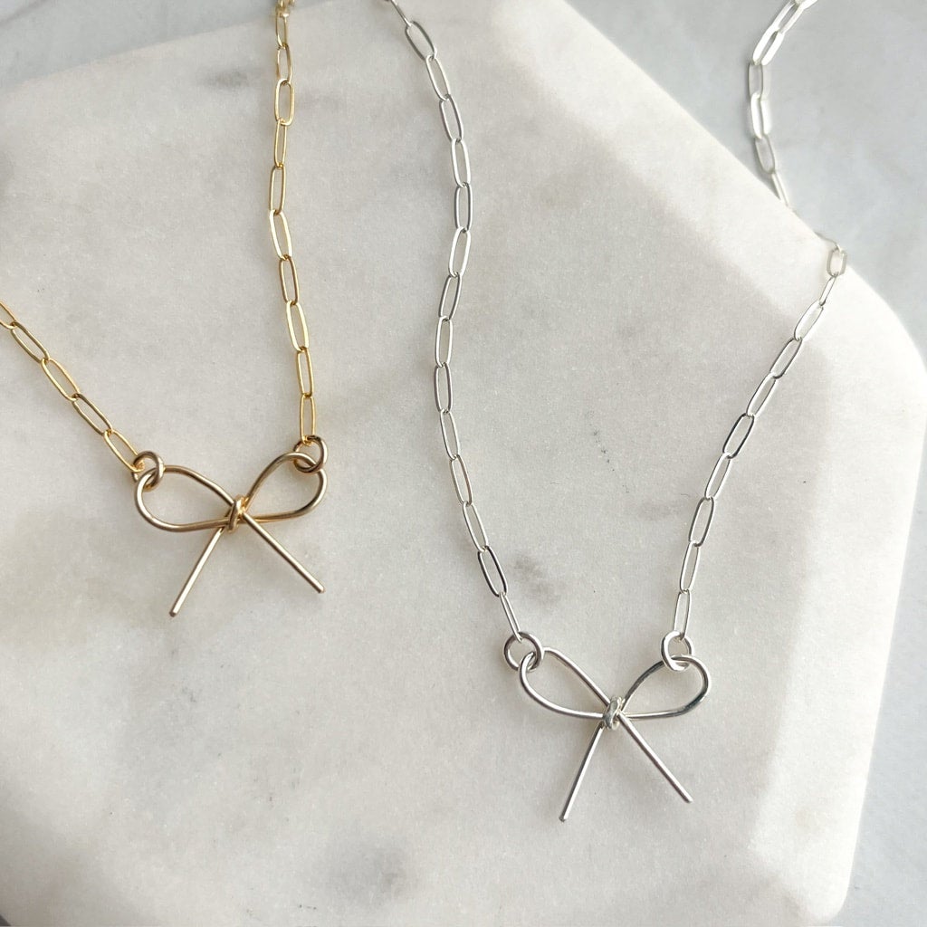 Wire Bow Necklace | Red Giraffe Designs