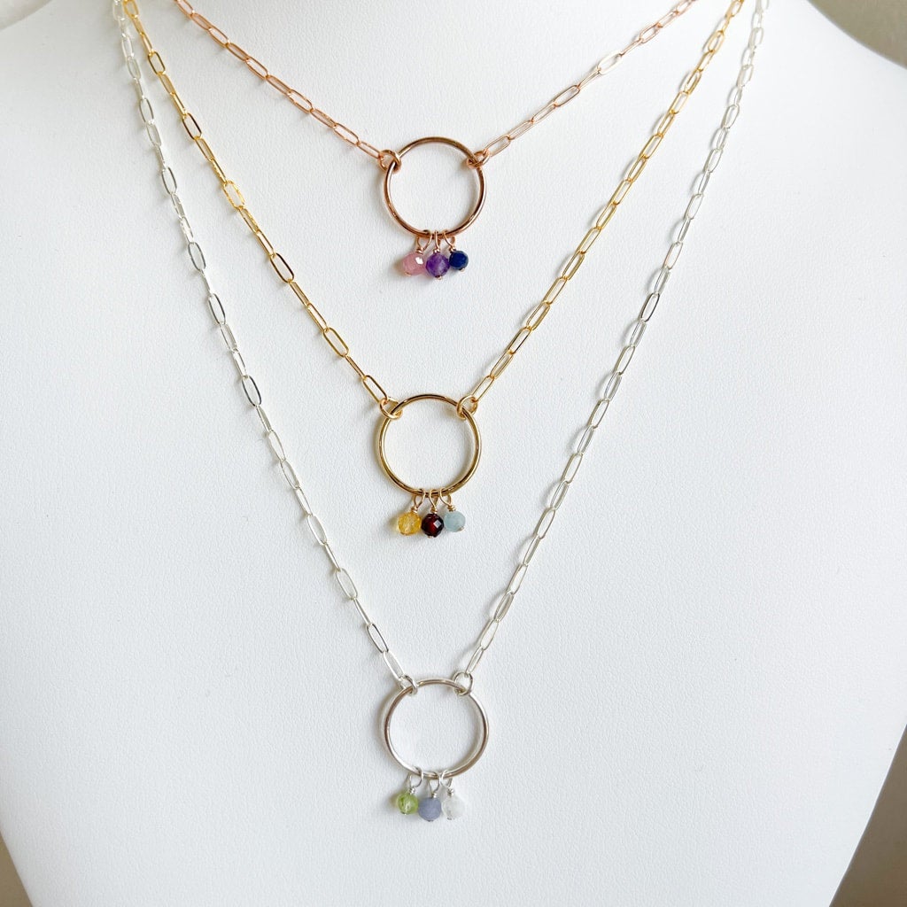 Birthstone Ring Necklace | Red Giraffe Designs