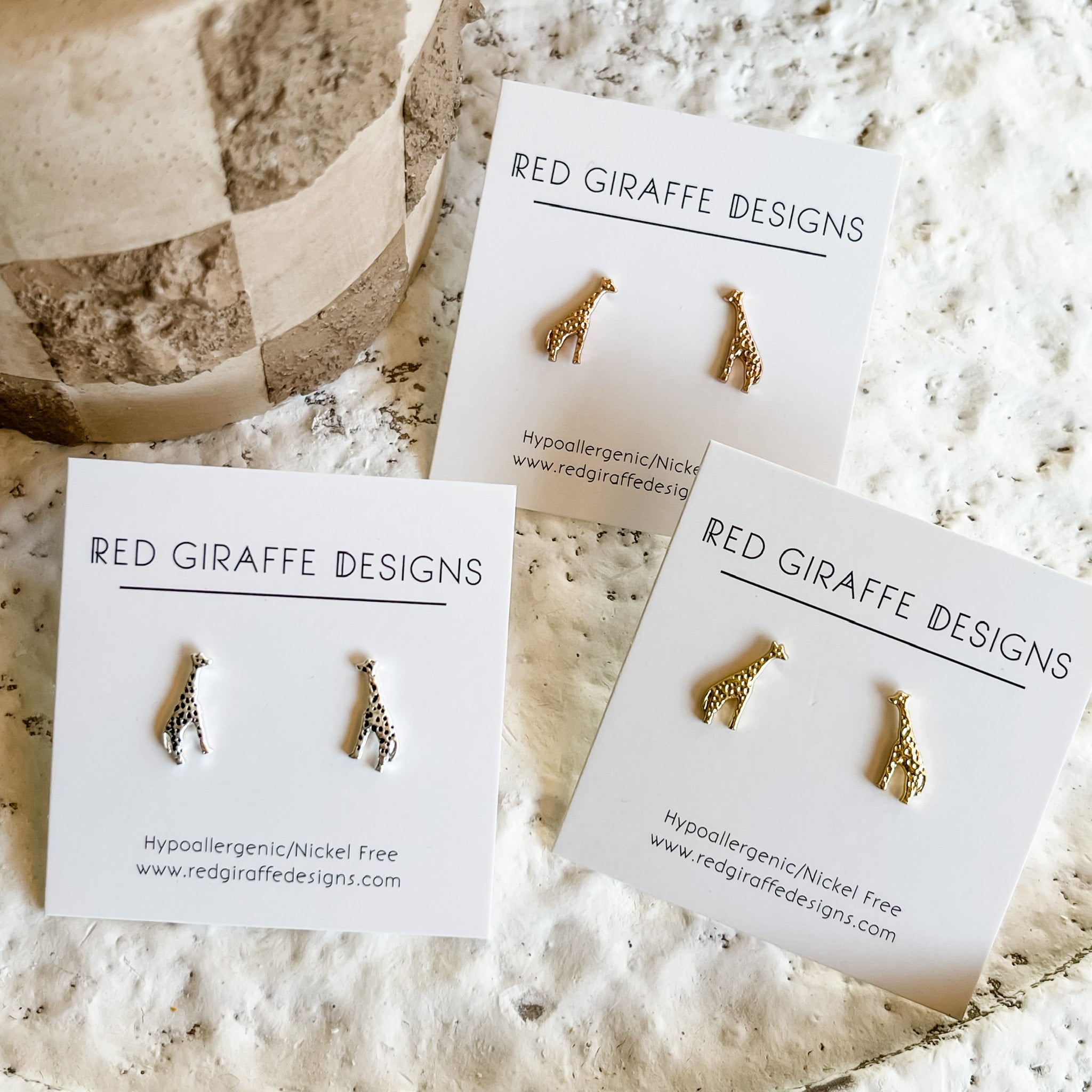 Giraffe Studs | Red Giraffe Designs